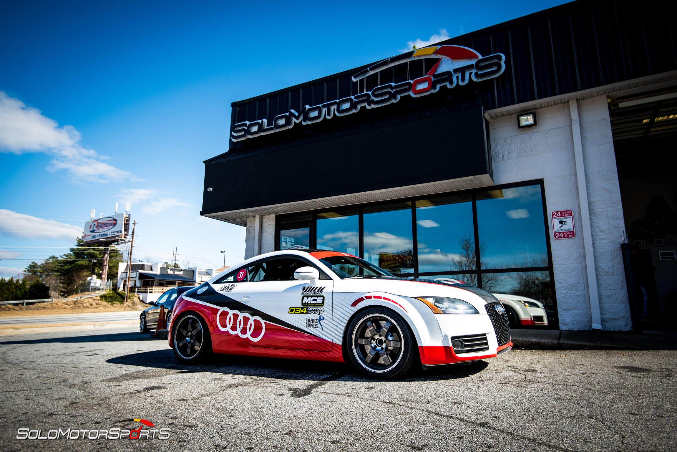 Audi TT Racecar with Audi Race-Colors Custom Wrap - Solo Motorsports